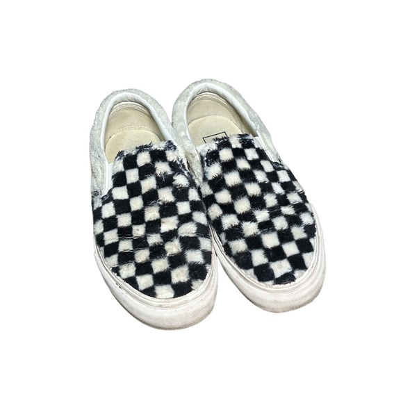 Vans | Shoes | Fuzzy Sherpa Checkered Vans | Poshmark